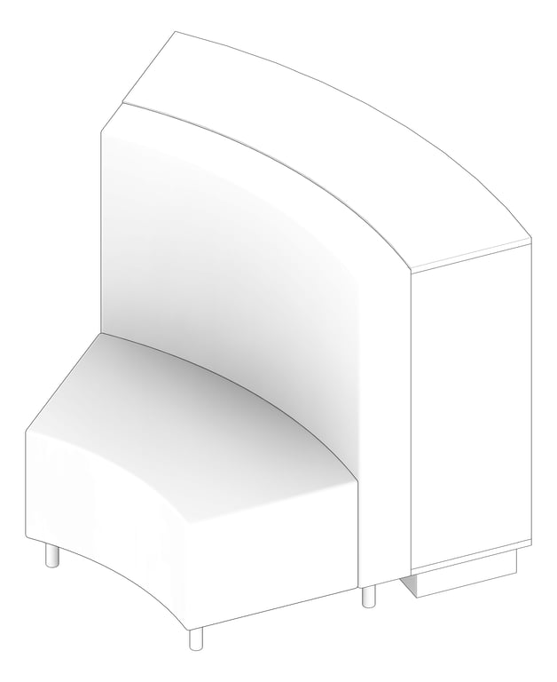 Shelving Library IntraSpace Wave 3Tier Seating - BIMcontent.com