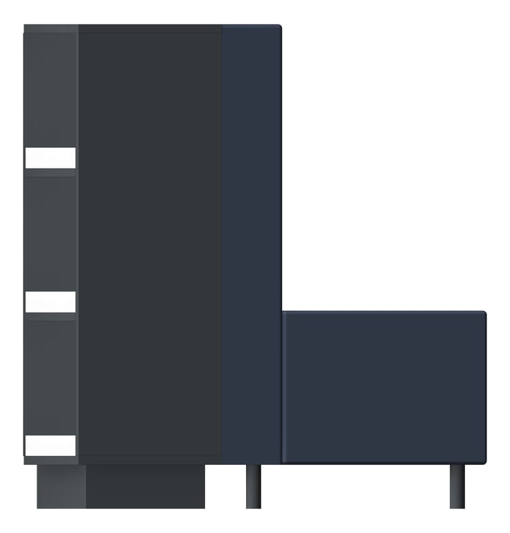 Shelving Library IntraSpace Wave 3Tier Seating - BIMcontent.com