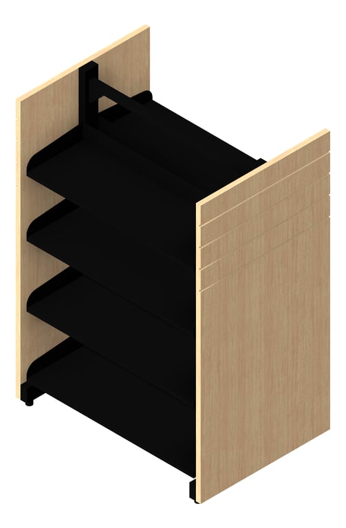 Shelving Library Intraspace Metal - BIMcontent.com