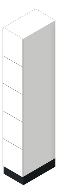 Locker Laminate IntraSpace Traditional 5Door - BIMcontent.com