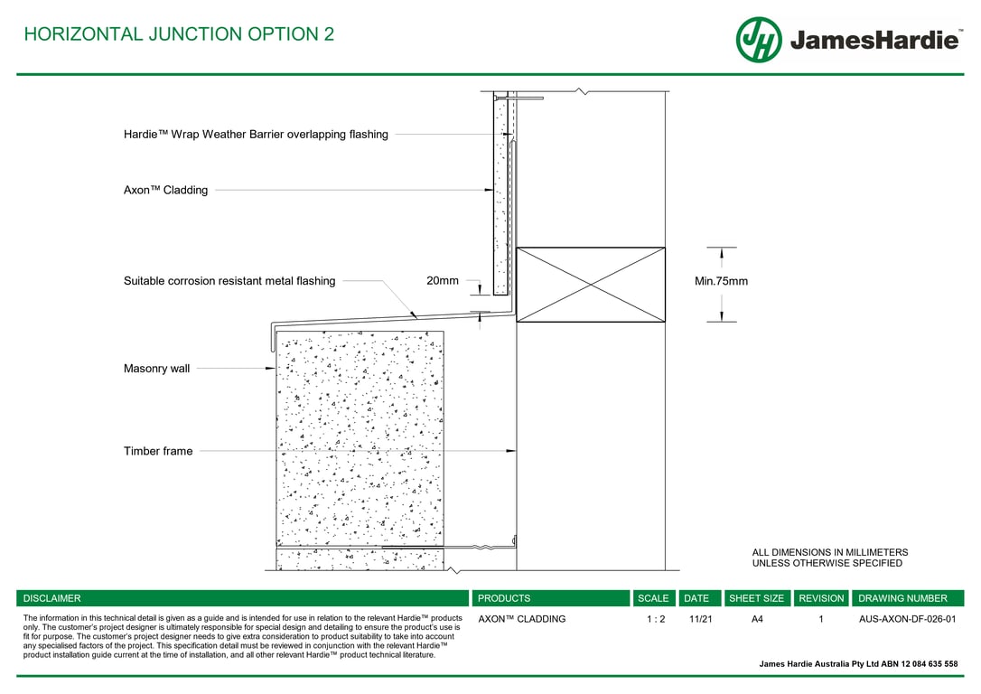 AUS-AXON-DF-026-01 - HORIZONTAL JUNCTION OPTION 2 - BIMcontent.com