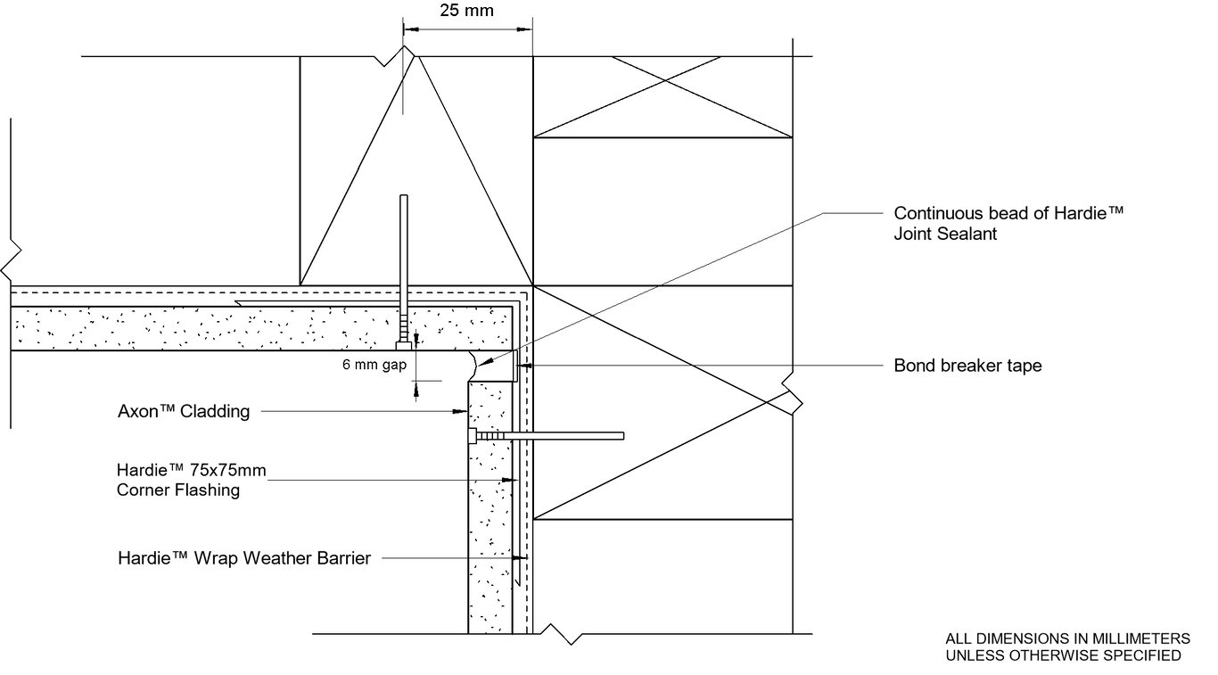 AXON DF Sealant Fill Internal Corner Option 1 - BIMcontent.com