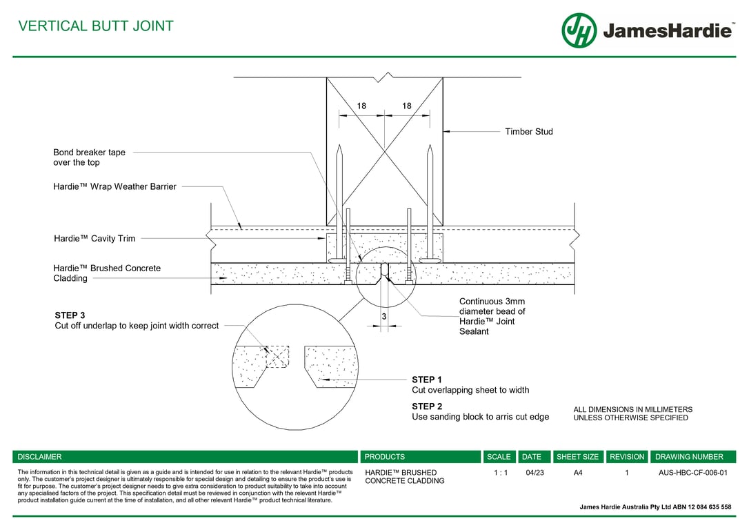 AUS-HBC-CF-006-01 - VERTICAL BUTT JOINT - BIMcontent.com