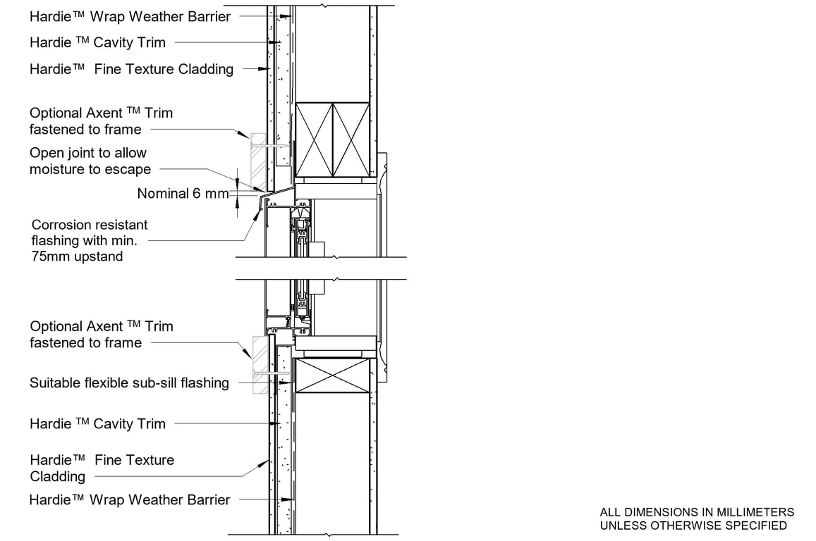 HFTC CF Cavity Fix Window Head Sill - BIMcontent.com