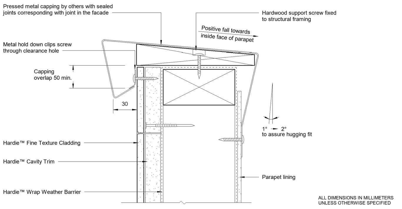HFTC CF Parapet Capping Detail - BIMcontent.com