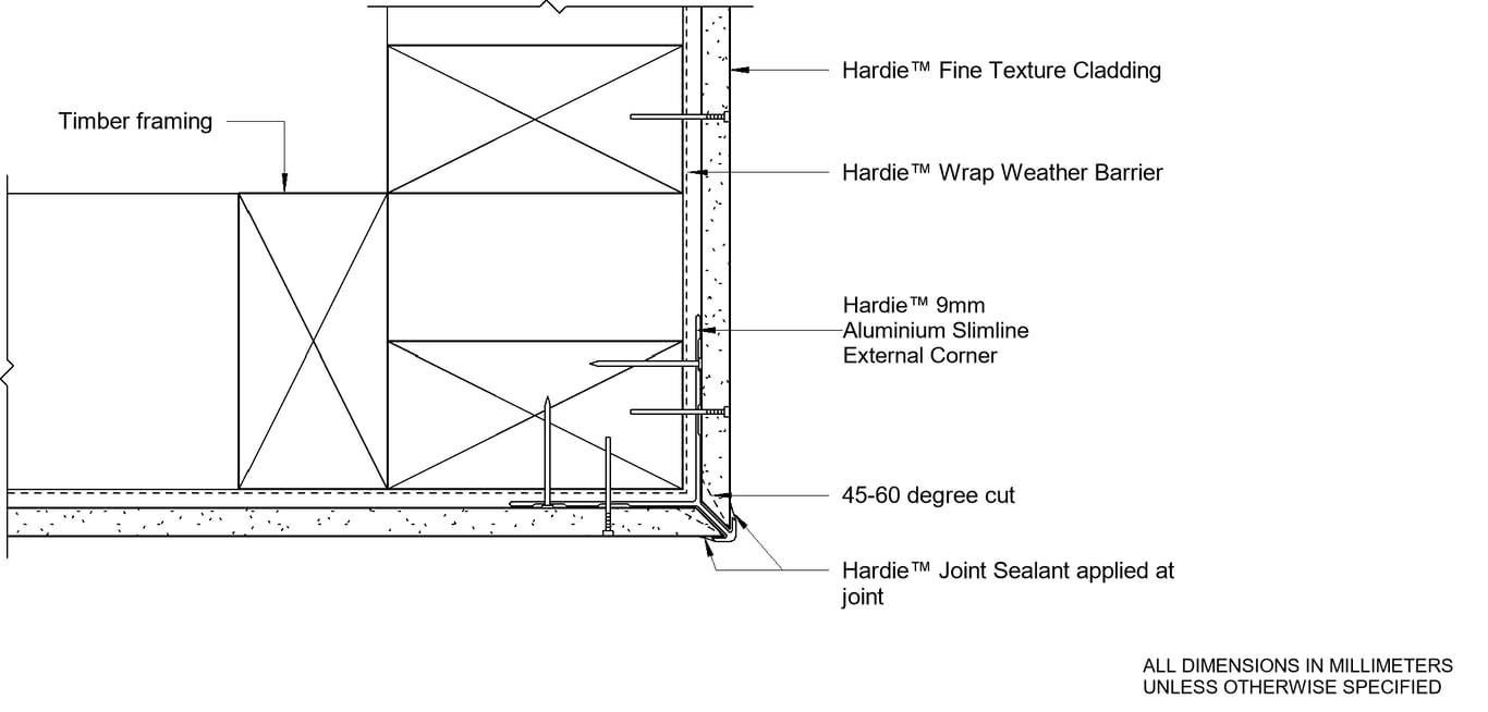 HFTC DF Slimline External Corner Option - BIMcontent.com