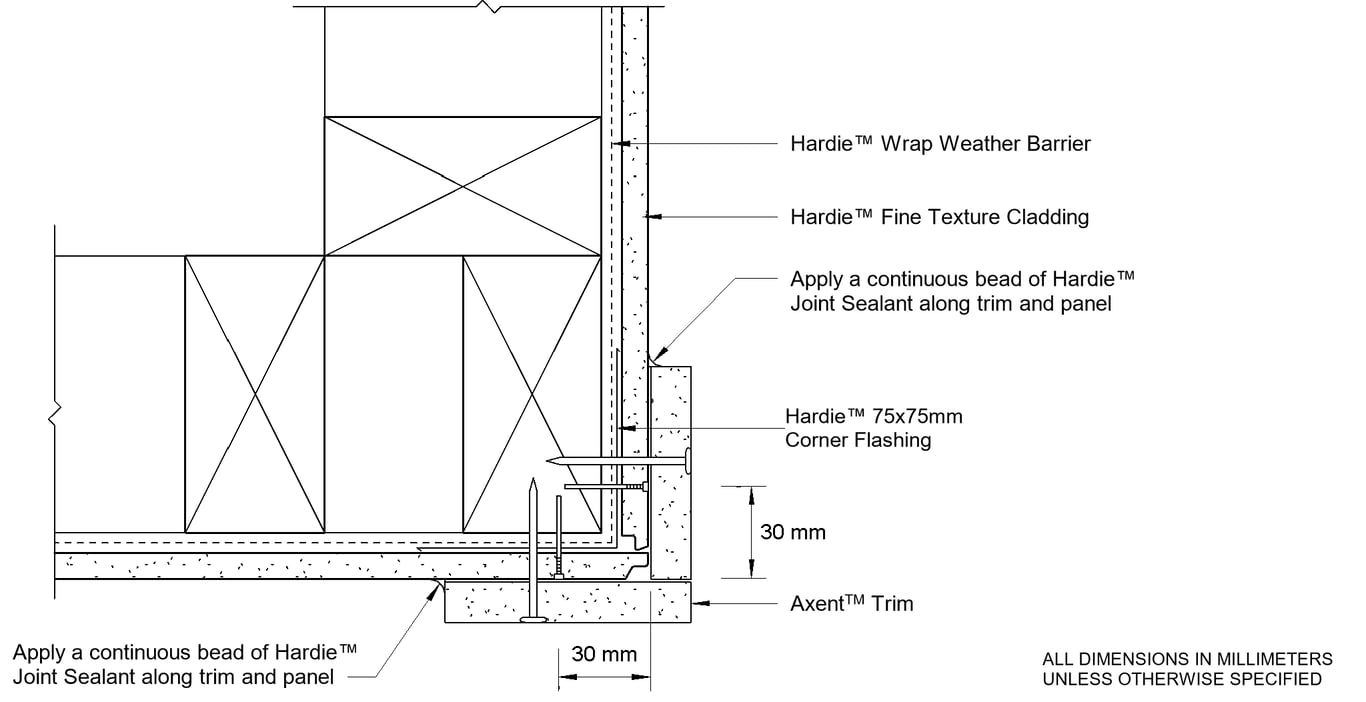 HFTC DF Trim External Corner Option - BIMcontent.com