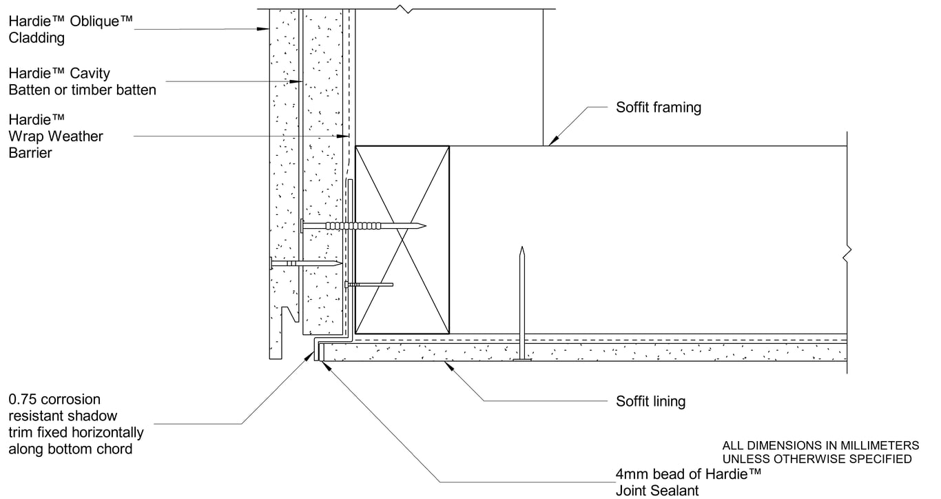 OBLIQUE CF Facade-Soffit Junction - Cavity Fix - BIMcontent.com