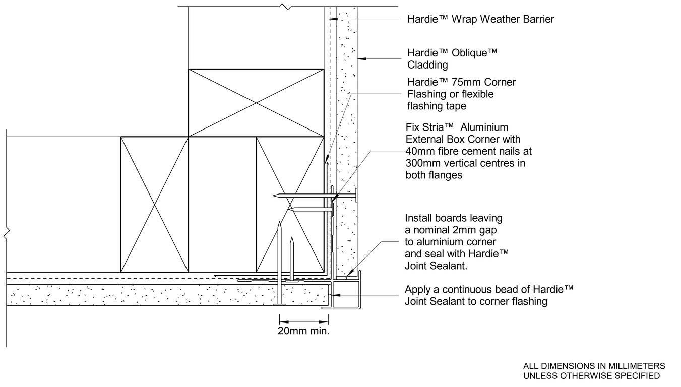 OBLIQUE DF External Box Corner - BIMcontent.com