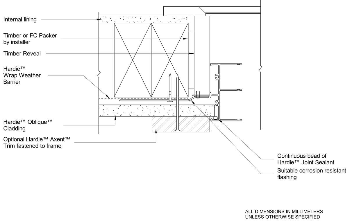 OBLIQUE DF Window Jamb - Trim - BIMcontent.com