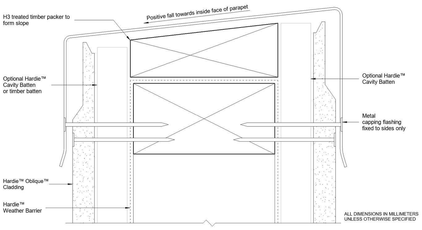 OBLIQUE Parapet Detail - BIMcontent.com