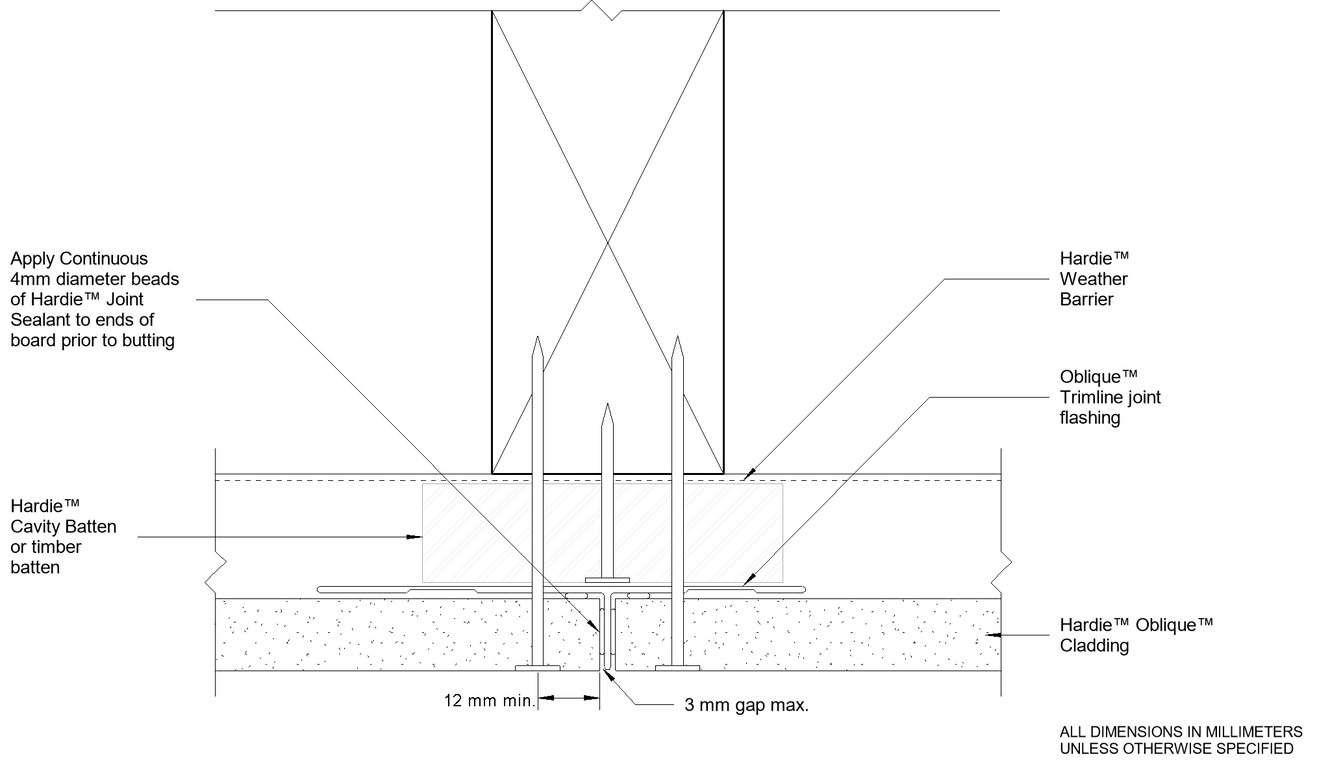 OBLIQUE Vertical Joint Detail - BIMcontent.com