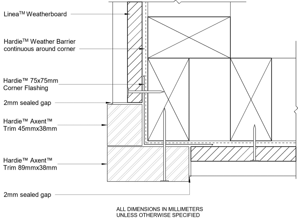 LINEA DF Trim External Corner - BIMcontent.com