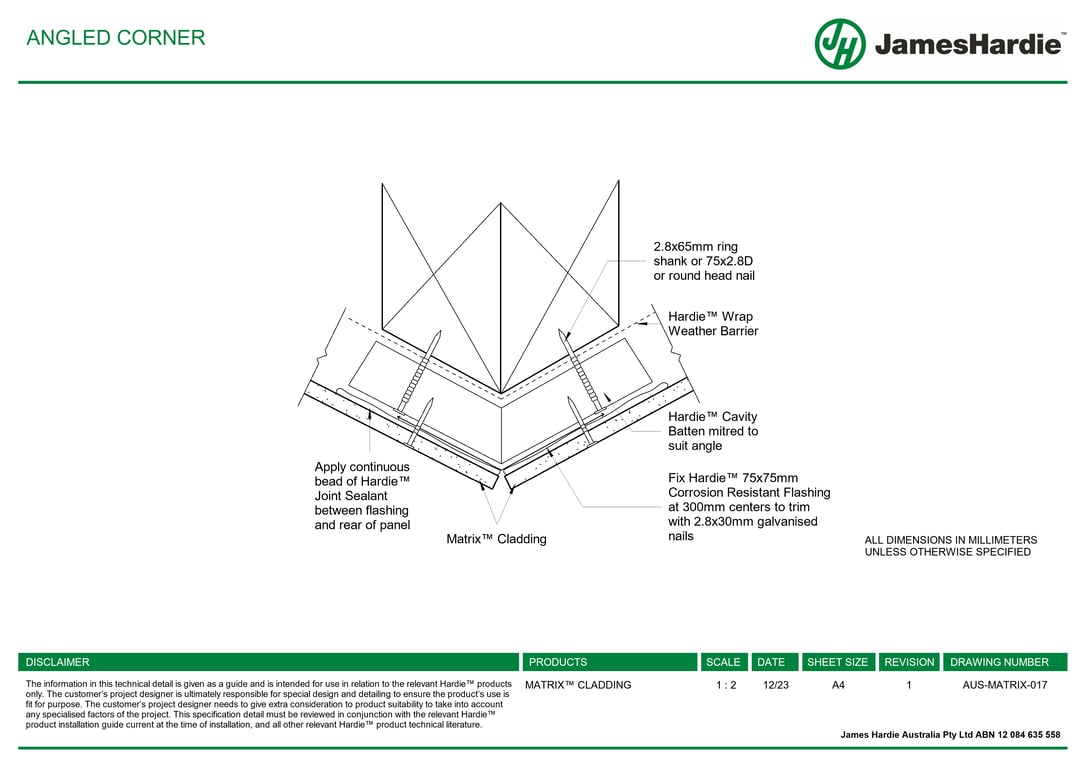 AUS-MATRIX-017 - ANGLED CORNER - BIMcontent.com
