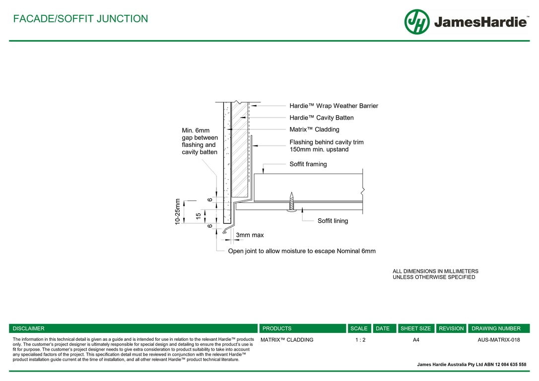 AUS-MATRIX-018 - FACADE-SOFFIT JUNCTION - BIMcontent.com