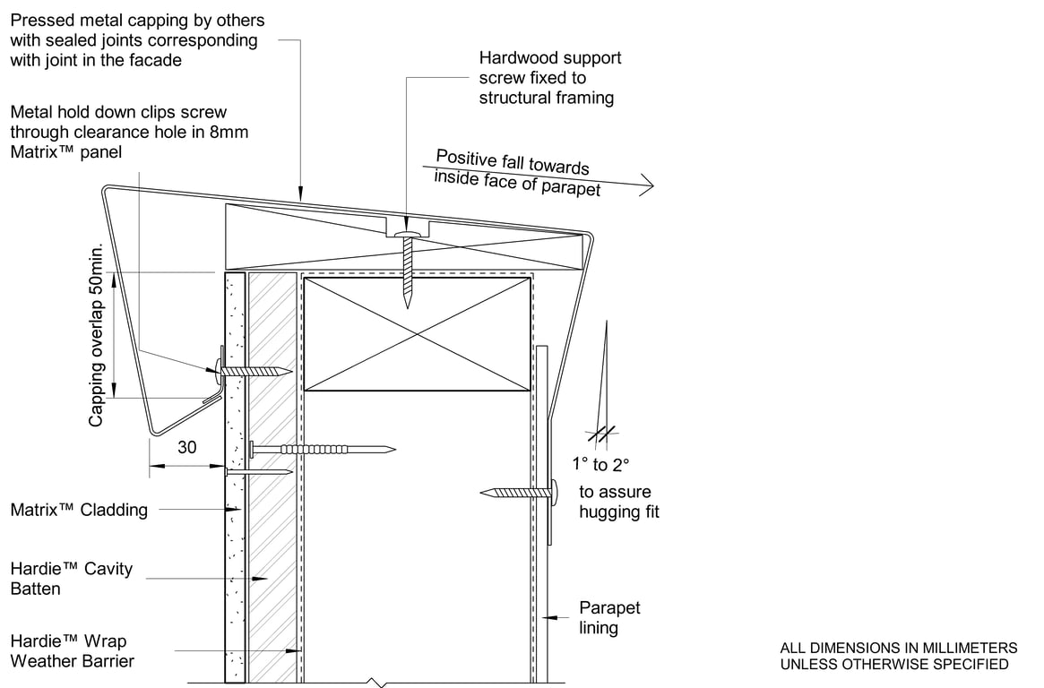 MATRIX Parapet Capping Detail - BIMcontent.com