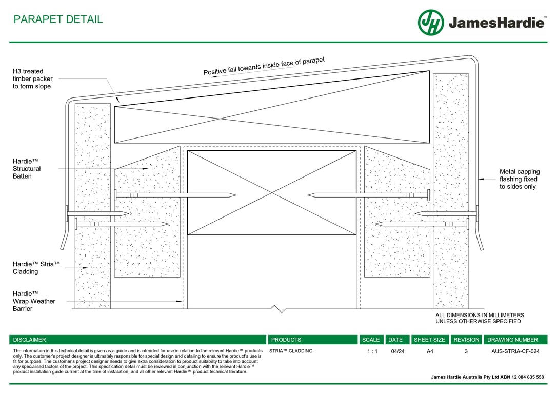 AUS-STRIA-CF-024 - PARAPET DETAIL - BIMcontent.com