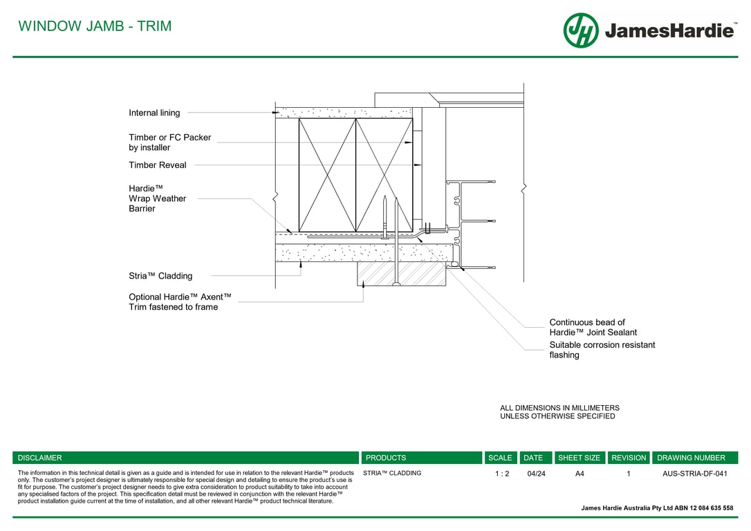 AUS-STRIA-DF-041 - WINDOW JAMB - TRIM - BIMcontent.com