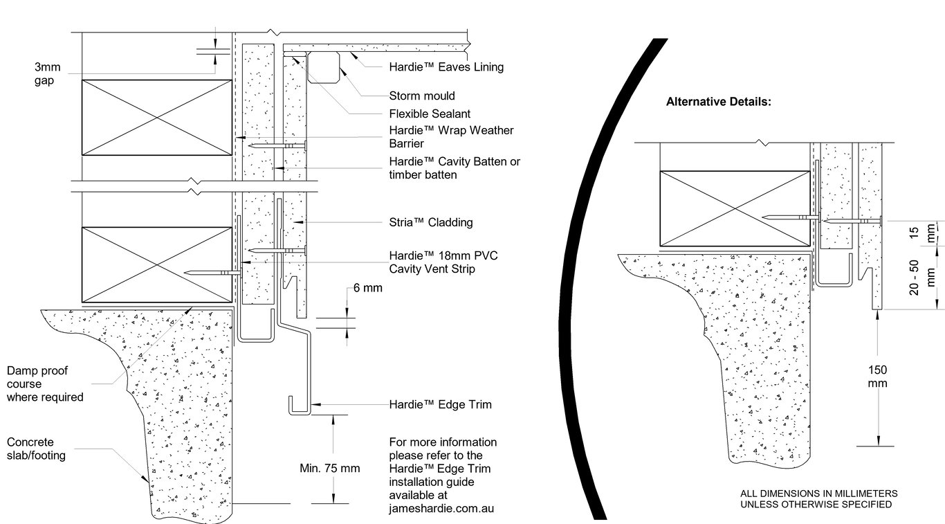STRIA CF Slab-Eave Junction Detail - BIMcontent.com