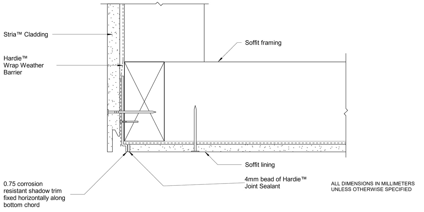 STRIA DF Facade-Soffit Junction - Direct Fix - BIMcontent.com
