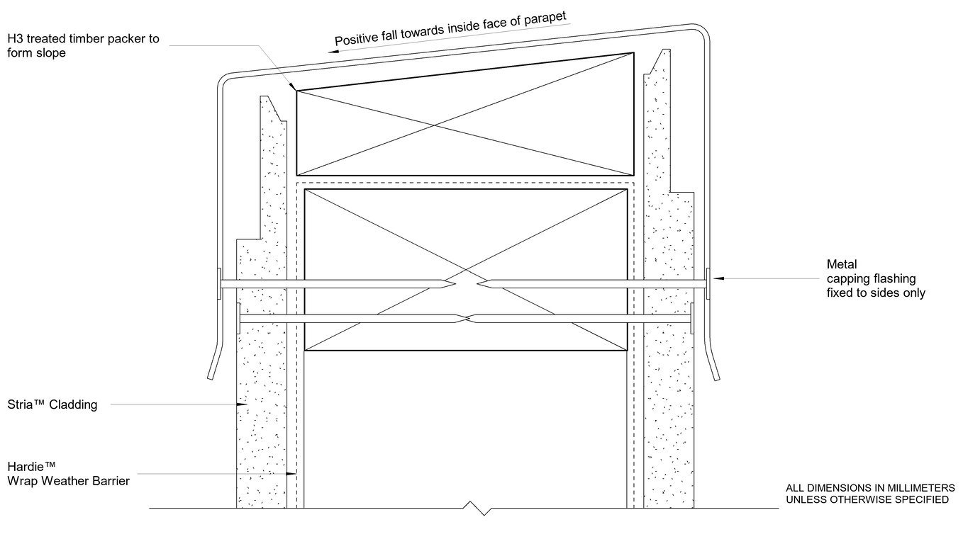 STRIA DF Parapet Detail - BIMcontent.com
