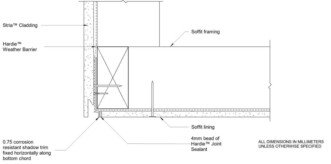 STRIA Facade-Soffit Junction - Direct Fix - BIMcontent.com