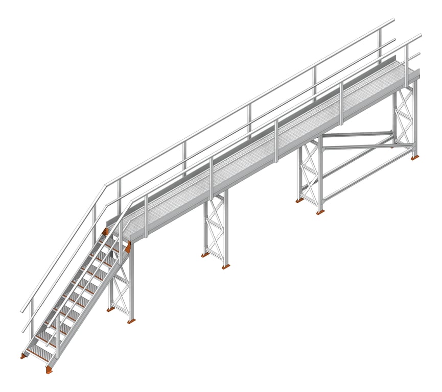 Walkway Modular Kattsafe Freestanding - BIMcontent.com