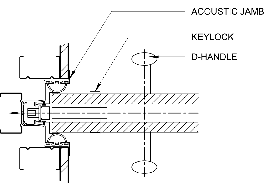 SL65 - Single Face Slider - Face Fixed - Jamb - BIMcontent.com