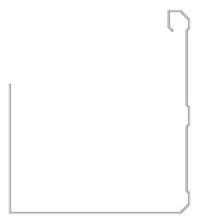 Detail Gutter Lysaght Emline Elevation - BIMcontent.com