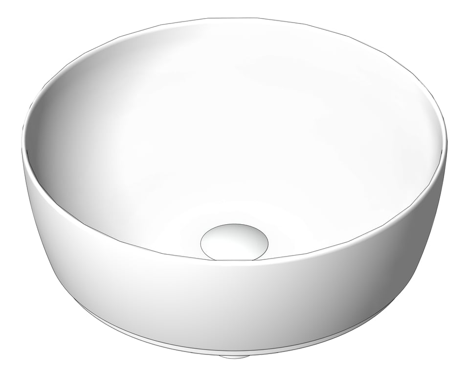 Basin Oliveri Naples CounterTop Circular - BIMcontent.com
