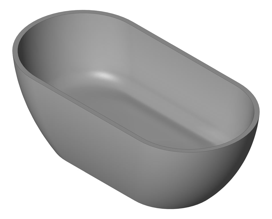 Bath Freestanding Plumbline Oasis 1650 - BIMcontent.com