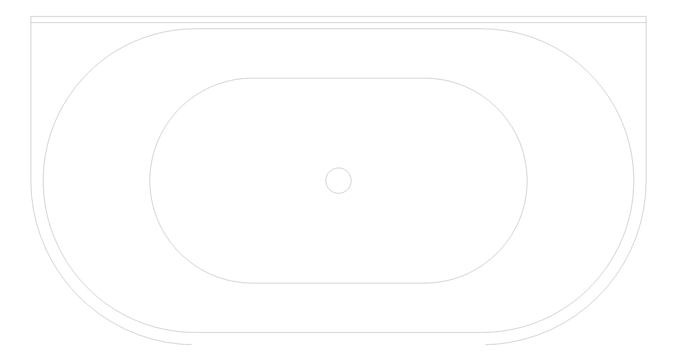 Bath Freestanding Raymor Alpha BackToWall 1500 - BIMcontent.com