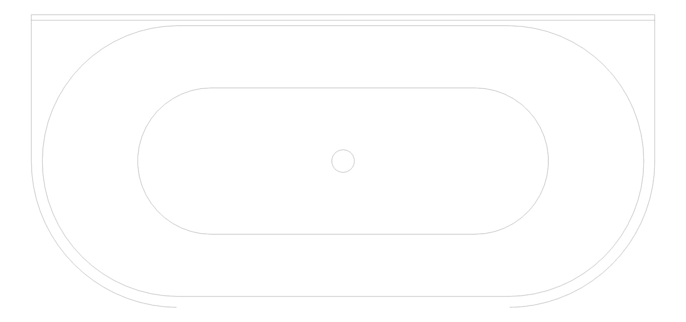 Bath Freestanding Raymor Alpha BackToWall 1700 - BIMcontent.com