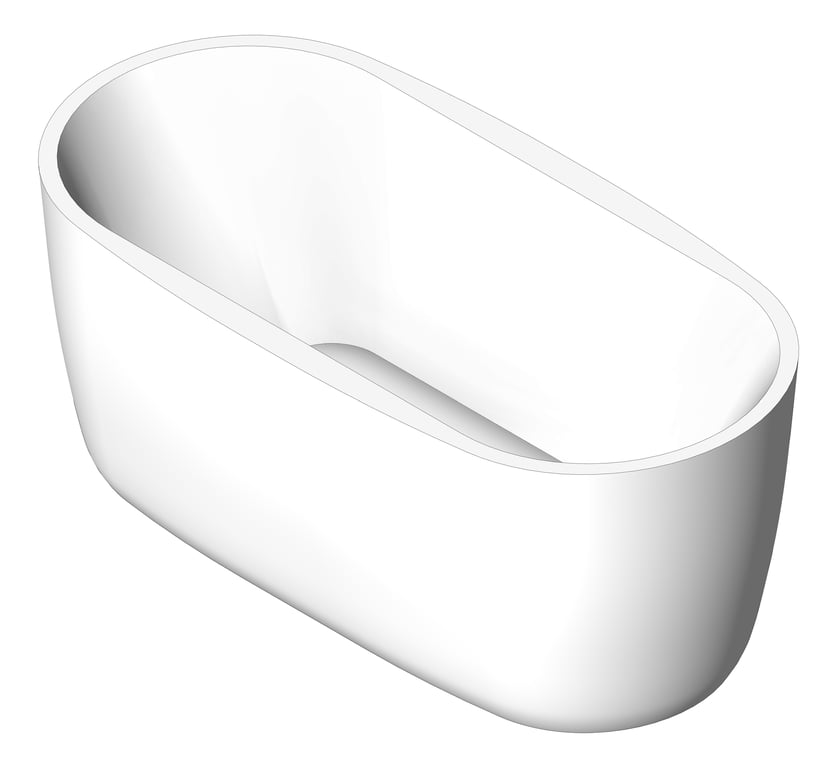 Bath Freestanding Raymor Alpha Curved 1500 - BIMcontent.com