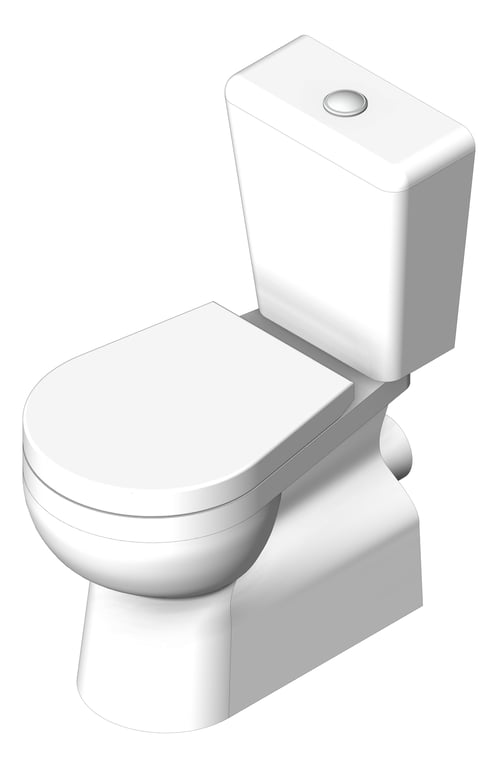 ToiletSuite CloseCoupled Raymor Classic PTrap - BIMcontent.com