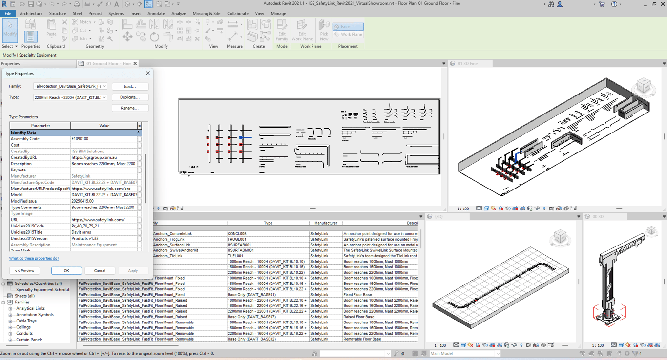 SafetyLink VirtualShowroom - BIMcontent.com