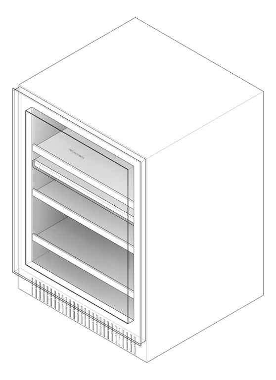 Refrigerator Underbench Vintec Wine 50Bottle - BIMcontent.com