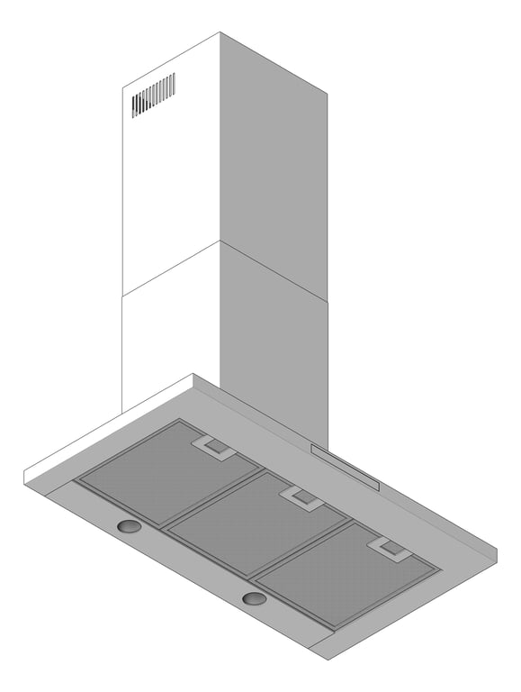 Rangehood Canopy Westinghouse 900 TouchControl - BIMcontent.com