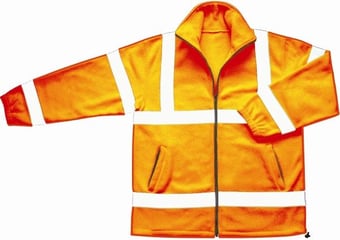 Hi Vis Fleece High visibility Safety Jacket ORANGE - EN471 CLASS 3 and ...