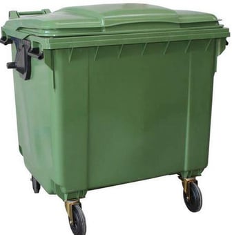 Green 1100 Litre Wheelie Bin - [GW-WB1100GR]