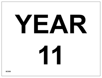 SC030 Year 11 Corridor Study Room Door Sign 3mm Standard Foamex - PWD ...