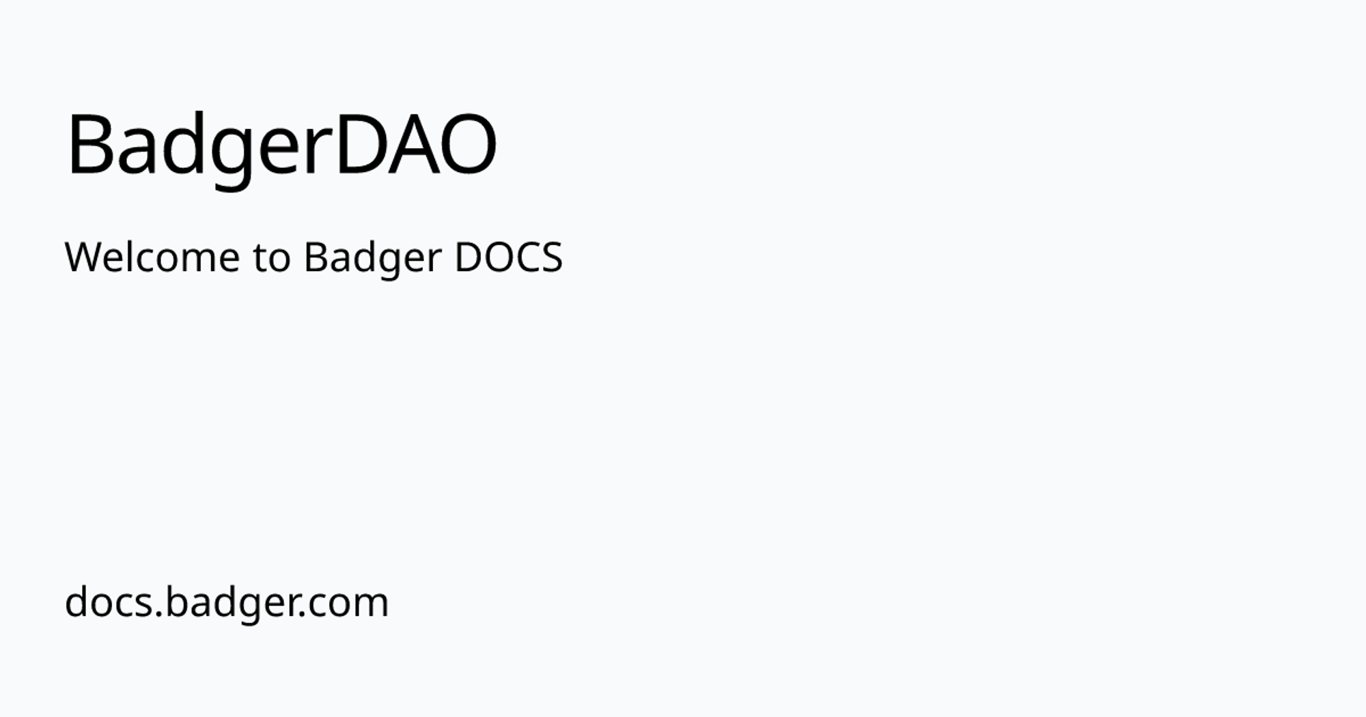 BadgerDAO | Bitcoin Interest Bearing