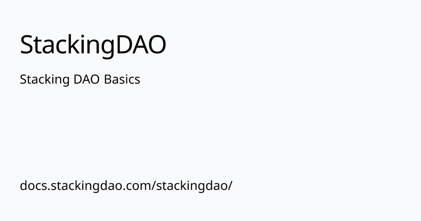 StackingDAO | Bitcoin Liquid Staking