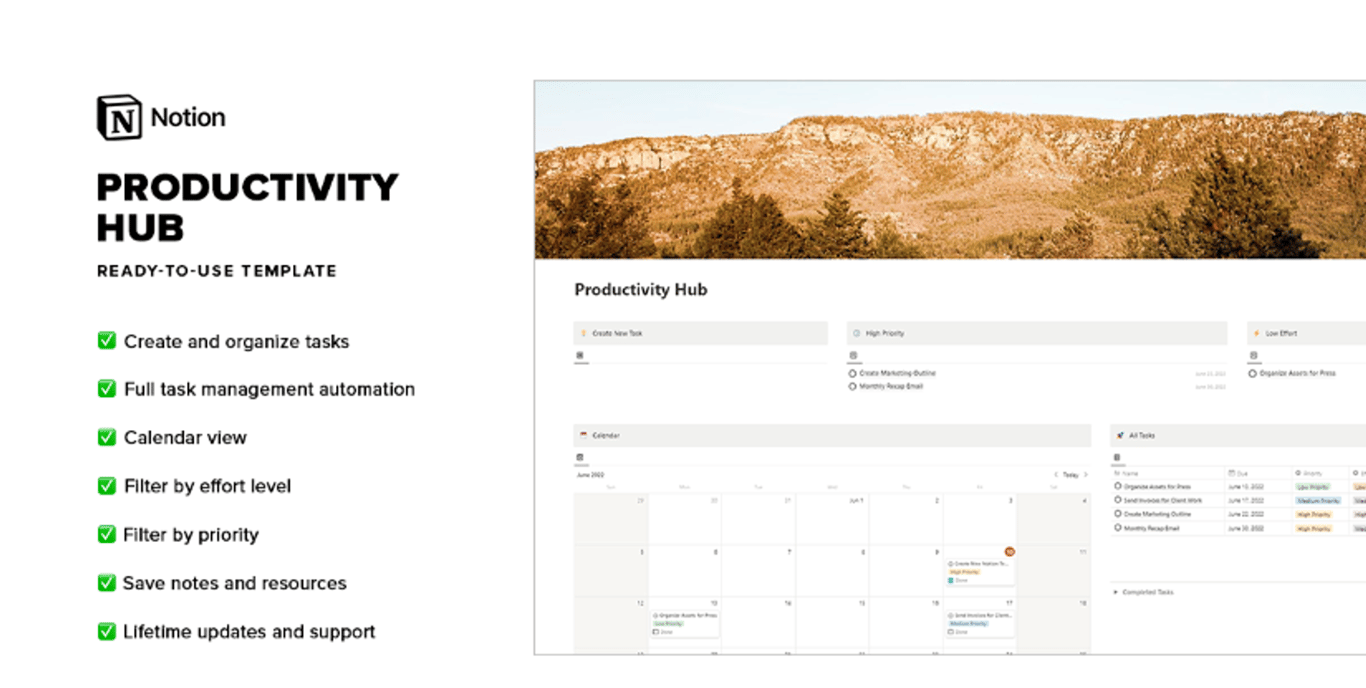 Notion Productivity Hub: Accelerate Workflow with Task Automation Notion Productivity Hub: Accelerate Workflow with Task Automation