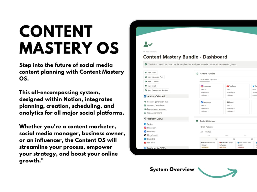 Content Mastery OS: Notion Template for All-In-One Content Solution Content Mastery OS: Notion Template for All-In-One Content Solution