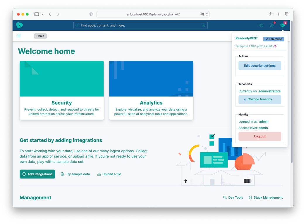 ReadonlyREST Security and Multi-tenancy for Elasticsearch and Kibana ReadonlyREST Security and Multi-tenancy for Elasticsearch and Kibana
