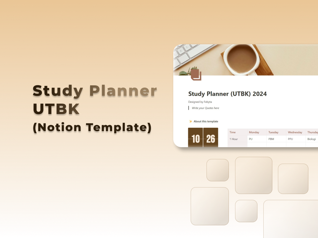 Study Planner (UTBK) [Notion Template] | Clicky