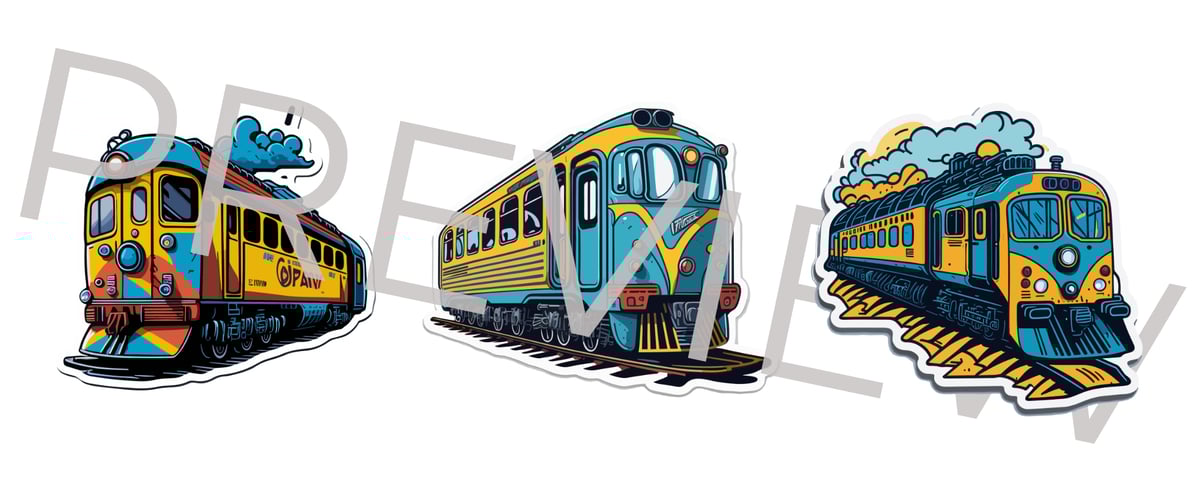 Train Cho Cho Stickers Set - PNG | Clicky