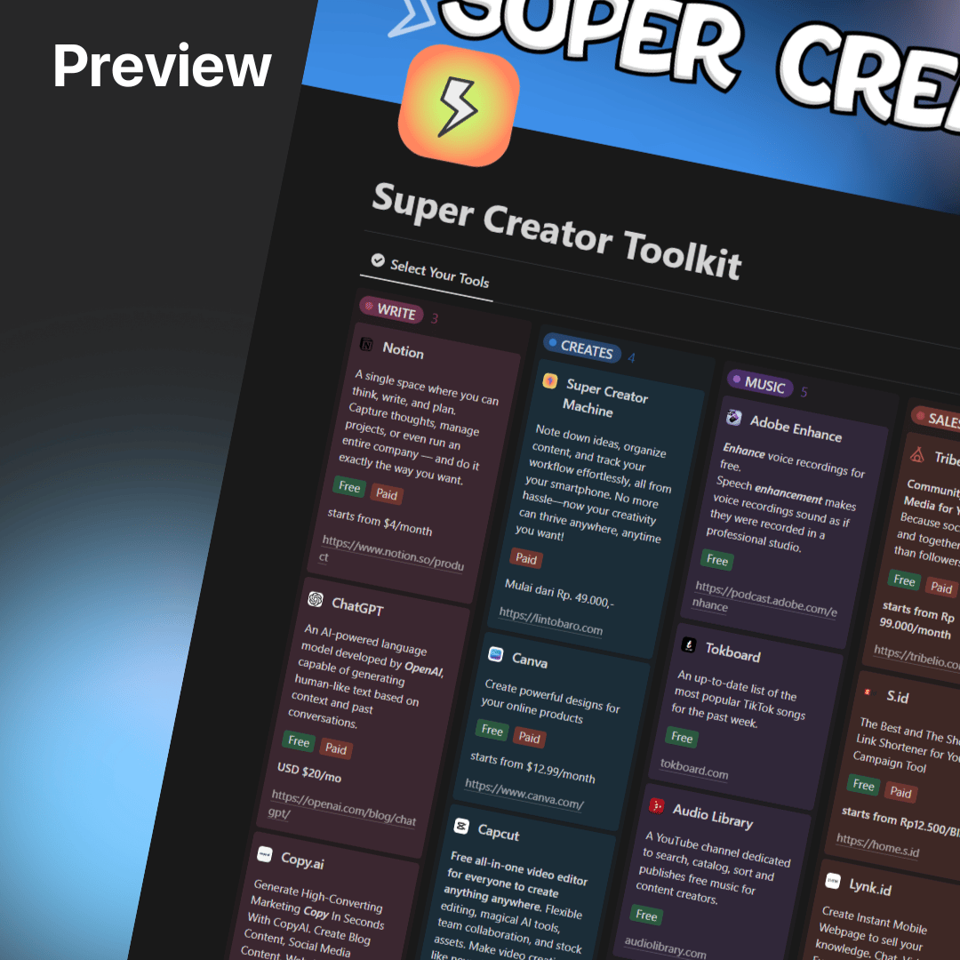 [FREE] Super Creator Toolkit | Clicky