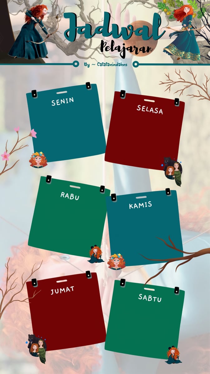 20 Tema Template Jadwal Pelajaran by Catatanindahns | Clicky